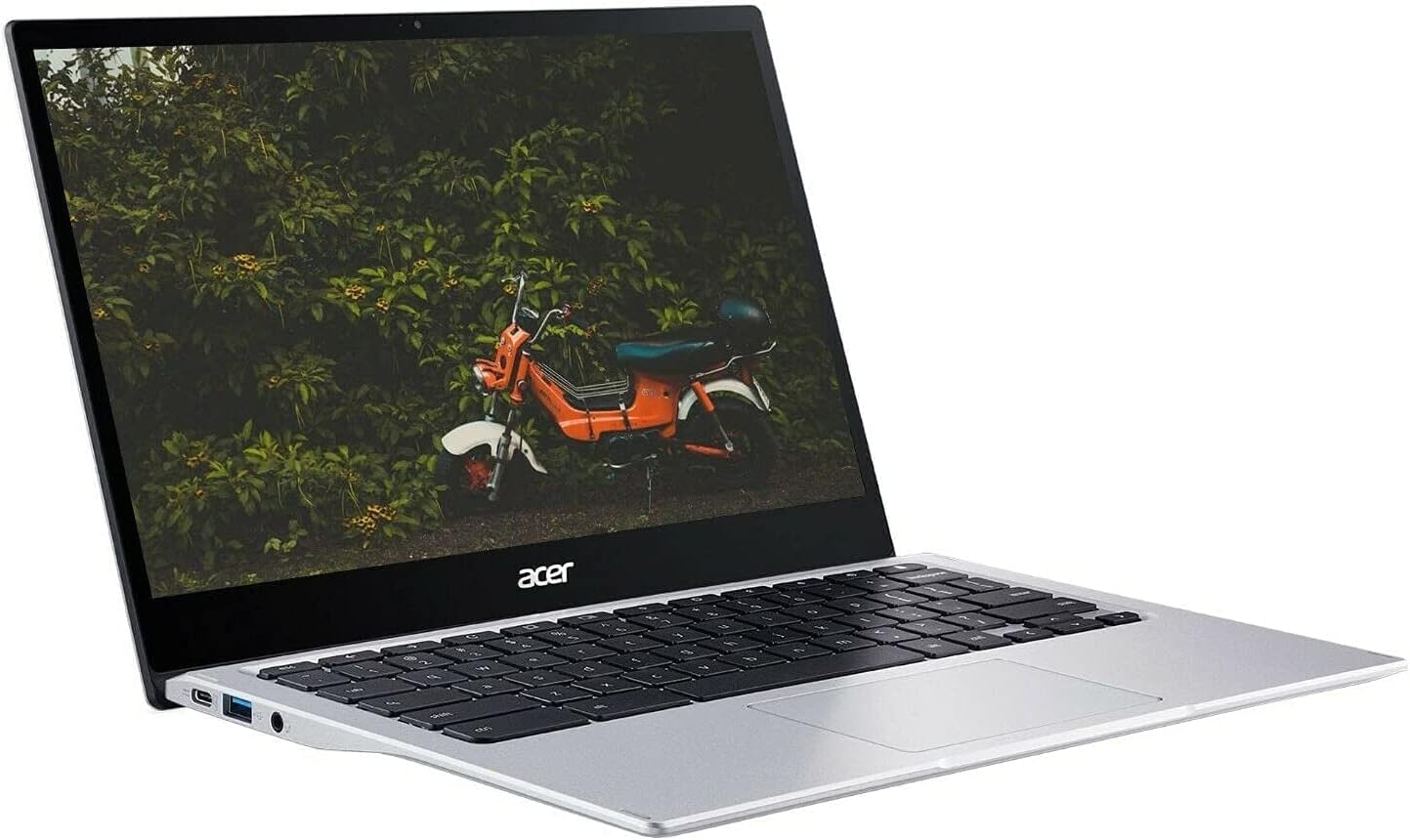 acer Spin 513 Chromebook, 13.3" FHD 2-in-1 IPS Multi-Touch Corning Gorilla Glass Display, Qualcomm Snapdragon 7c SC7180, 2.1GHz, 4GB RAM, 64GB eMMC, Chrome OS, Silver + Accessories