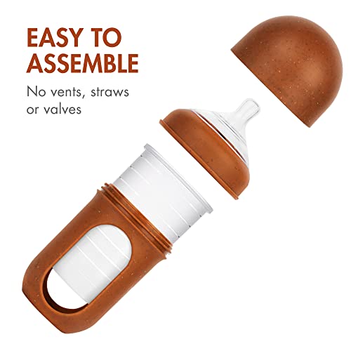 Boon NURSH Reusable Silicone Baby Bottles with Collapsible Silicone Pouch Design β Everyday Baby Essentials & NURSH Reusable Silicone Baby Bottles with Collapsible Silicone Pouch Design