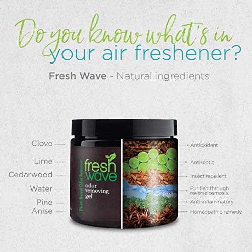 Fresh Wave Lavender Odor Removing Gel, 15 oz. | Odor Absorbers for Home | Safer Odor Relief | Natural Plant-Based Odor Eliminator | Every 15 oz. lasts 30-60 Days | For Cooking, Trash & Pets