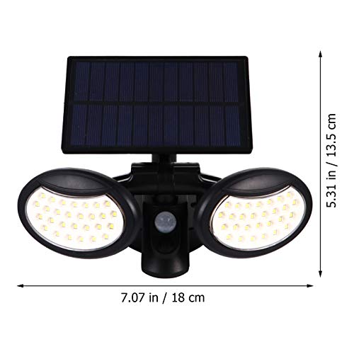 BESPORTBLE LED Solar Powered Light Human Body Induction Wall Street Lamp Outdoor Security Landscape Lantern for Patio Stairs Garden Pathway Home Light with 56 LED Bulb