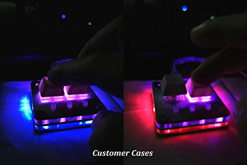 Mini One-Handed OSU Keyboard Gaming OSU Keypad Touch Wheel Axle Tester Cherry Switch RGB LED Backlit Portable Programmable (Cherry Red Switch)