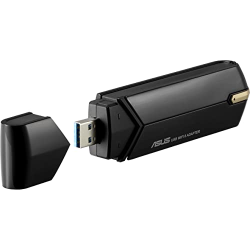 ASUS WiFi 6 AX1800 USB WiFi Adapter (USB-AX56) - Dual Band WiFi 6 Client, 2x2 Support, Gaming & Streaming, Plug-and-Play, WPA3 Network Security, MU-MIMO, Beamforming