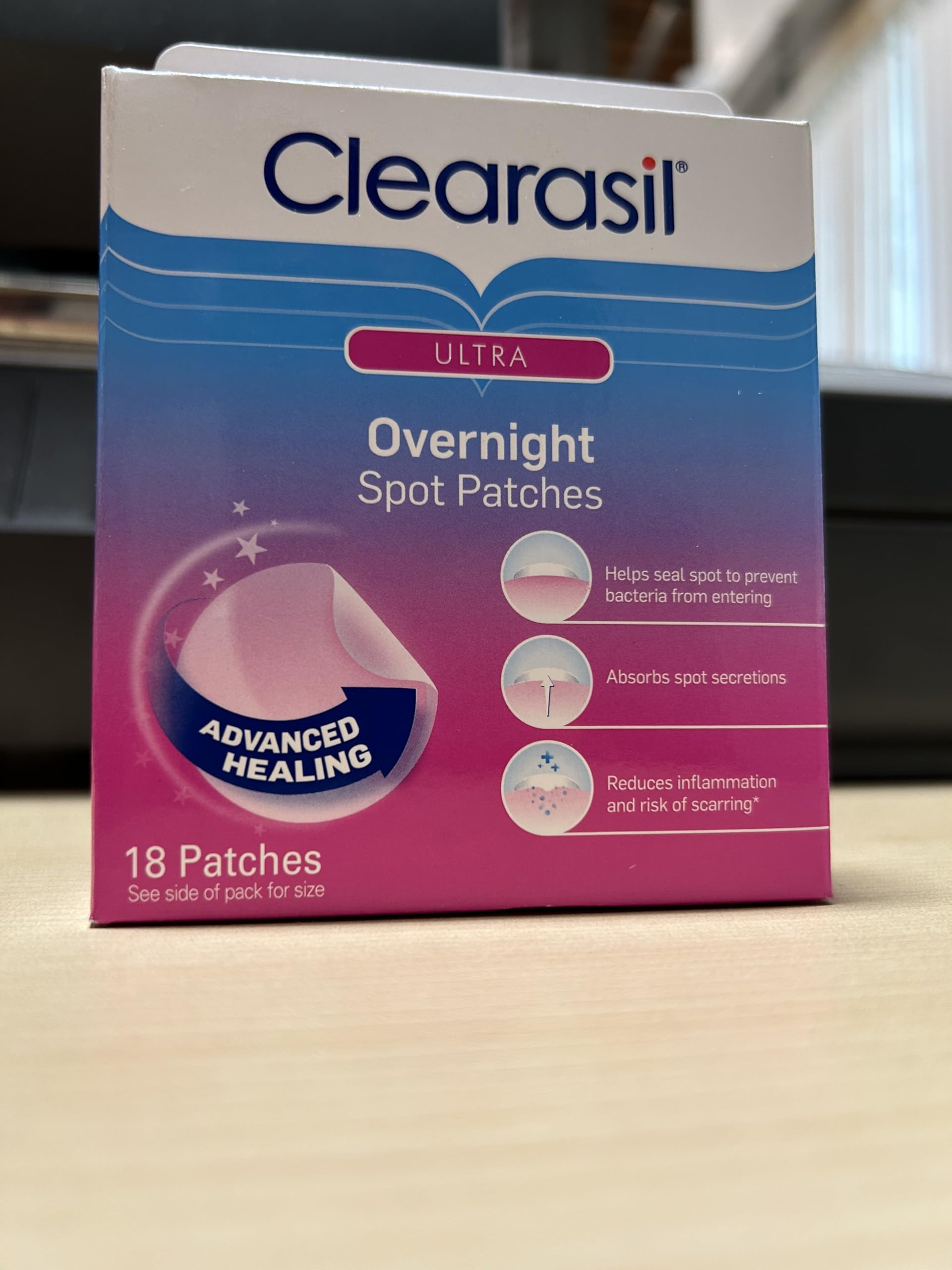 Clearasil Stubborn Acne Overnight Spot Pimple Patches, 18 Count (Pack of 3)