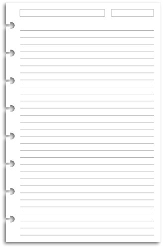 Eleven Discs Discbound Paper, Junior Size Ruled Sheets - Premium 120gsm Heavyweight Notebook & Planner Refills - 8 Discs, 5.5 x 8.5 in - Punched for Circa, Arc, TUL (50 Sheets)