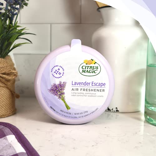Citrus Magic Odor Absorbing Solid Air Freshener, Lavender Escape, 8-Ounce, 8 Ounce (Pack of 3), 3 Count