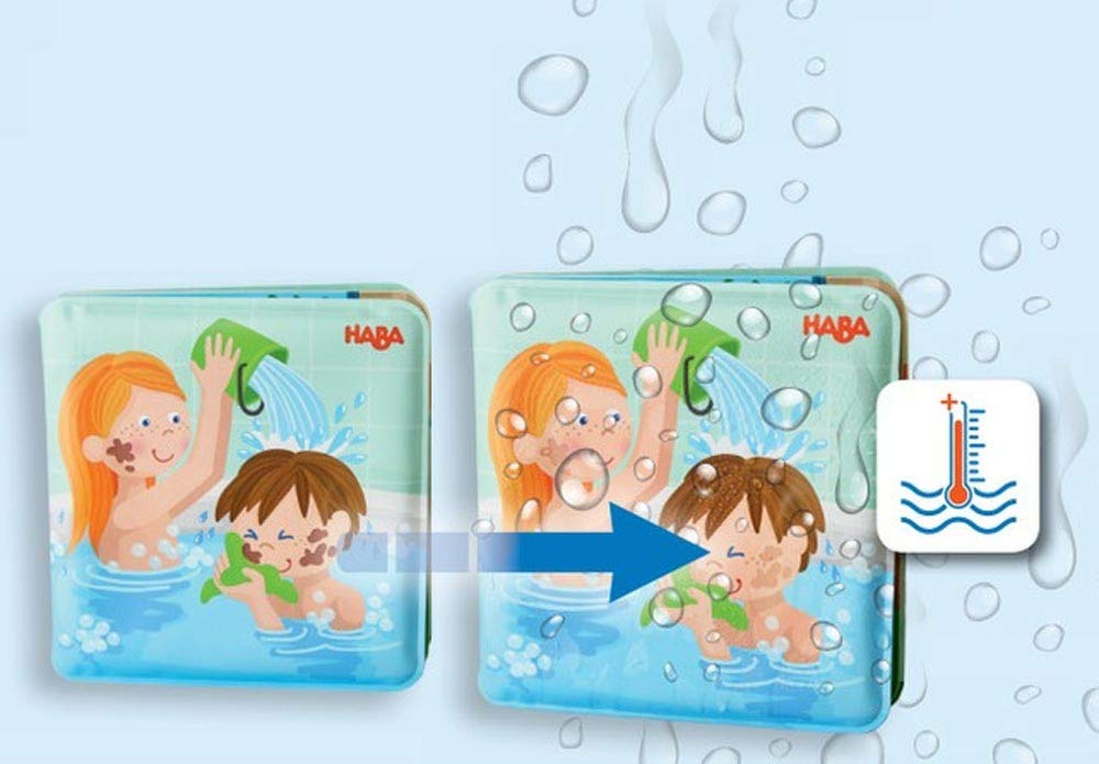 HABA Paul & Pia - Magic Bath Book - Wipe with Warm Water and The Muddy Pages Come Clean
