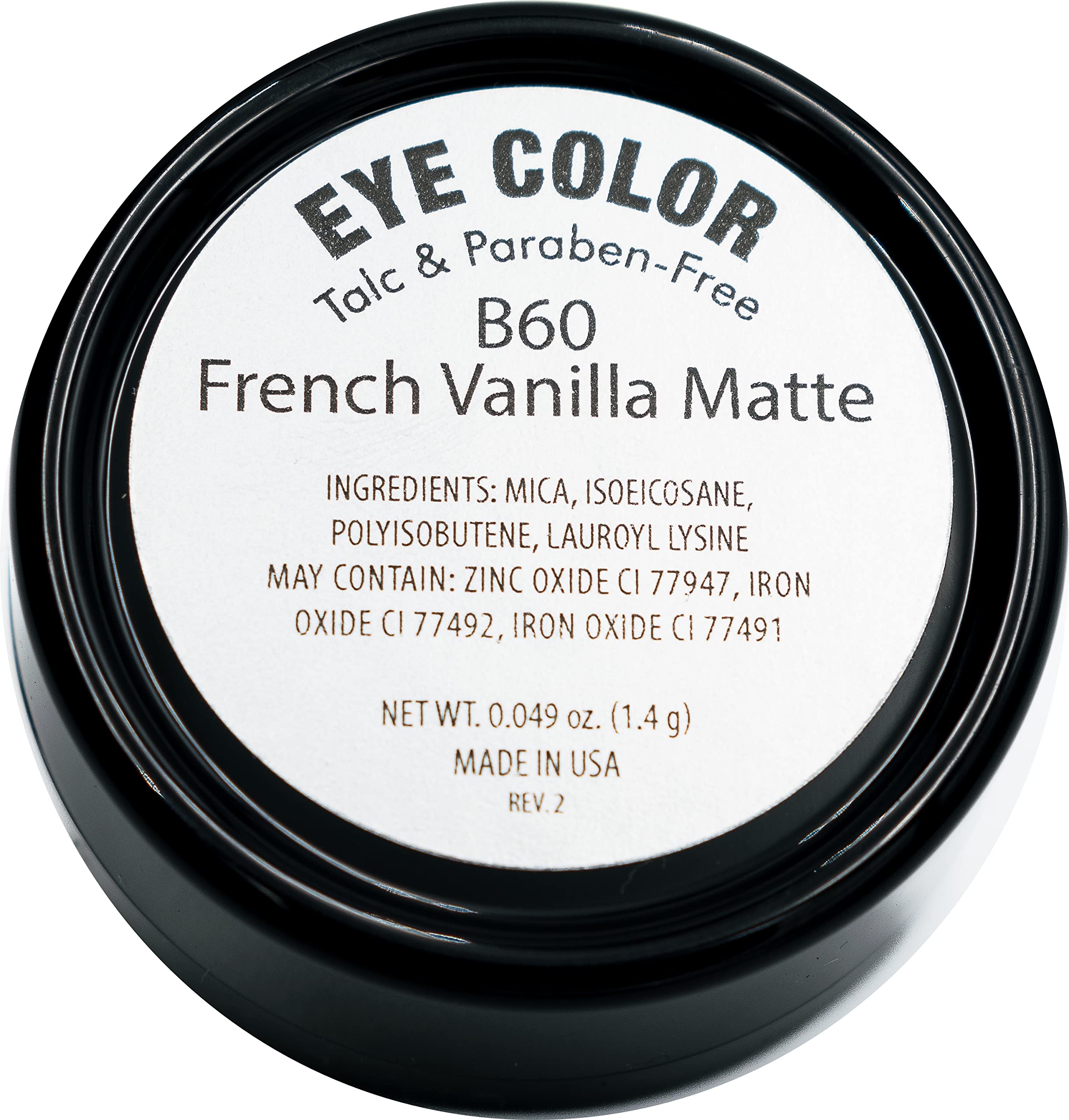 Pure Ziva Naked French Vanilla Off White Nude Neutral Matte Pressed Powder Single Vegan Eyeshadow; Talc, Paraben & Cruelty Free