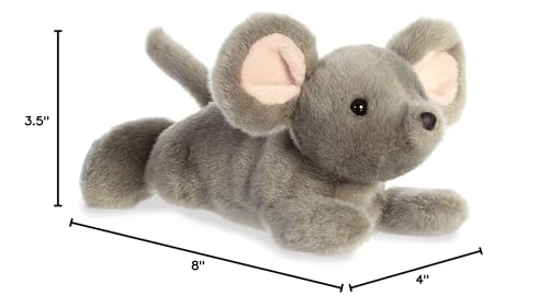 Aurora® Adorable Mini Flopsie™ Missy Mouse™ Stuffed Animal - Playful Ease - Timeless Companions - Gray 8 Inches