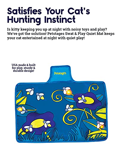 Catstages Nighttime Interactive Quiet Cat Toy, Glow Firefly Mat