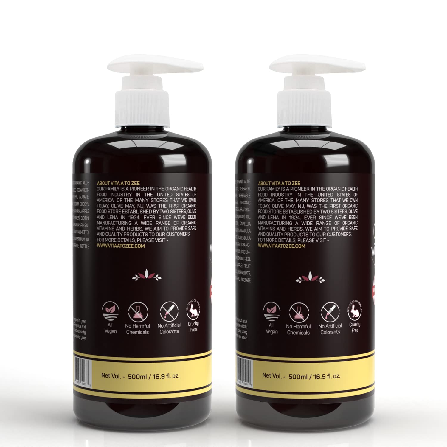 Vita A to Zee Apple Cider Vinegar Shampoo & Avocado Coconut Conditioner (2 x 16.9 fl oz)