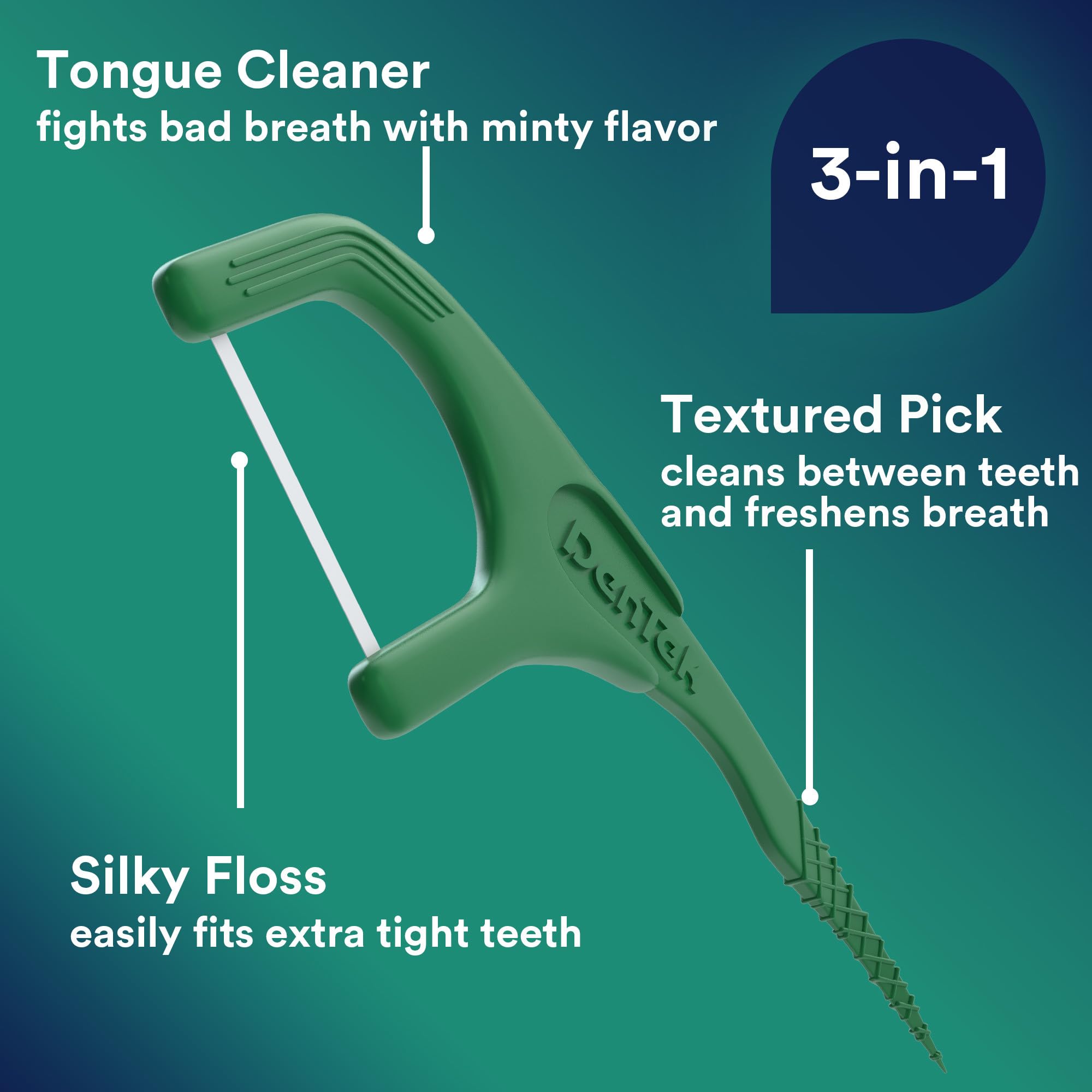 DenTek Fresh Clean Floss Picks, For Extra Tight Teeth, 75 Count