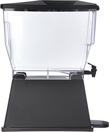 Carlisle FoodService Products 1085203 TrimLine Clear Economy Single Base Beverage Dispenser, 3.5 Gallon Capacity, Black