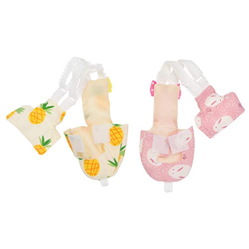 Baluue Bird Clothes, Flight Suit, Bird Diaper, 2pcs Bird Parrot Nappy, Cockatiel Diaper(Size S, Random Style)