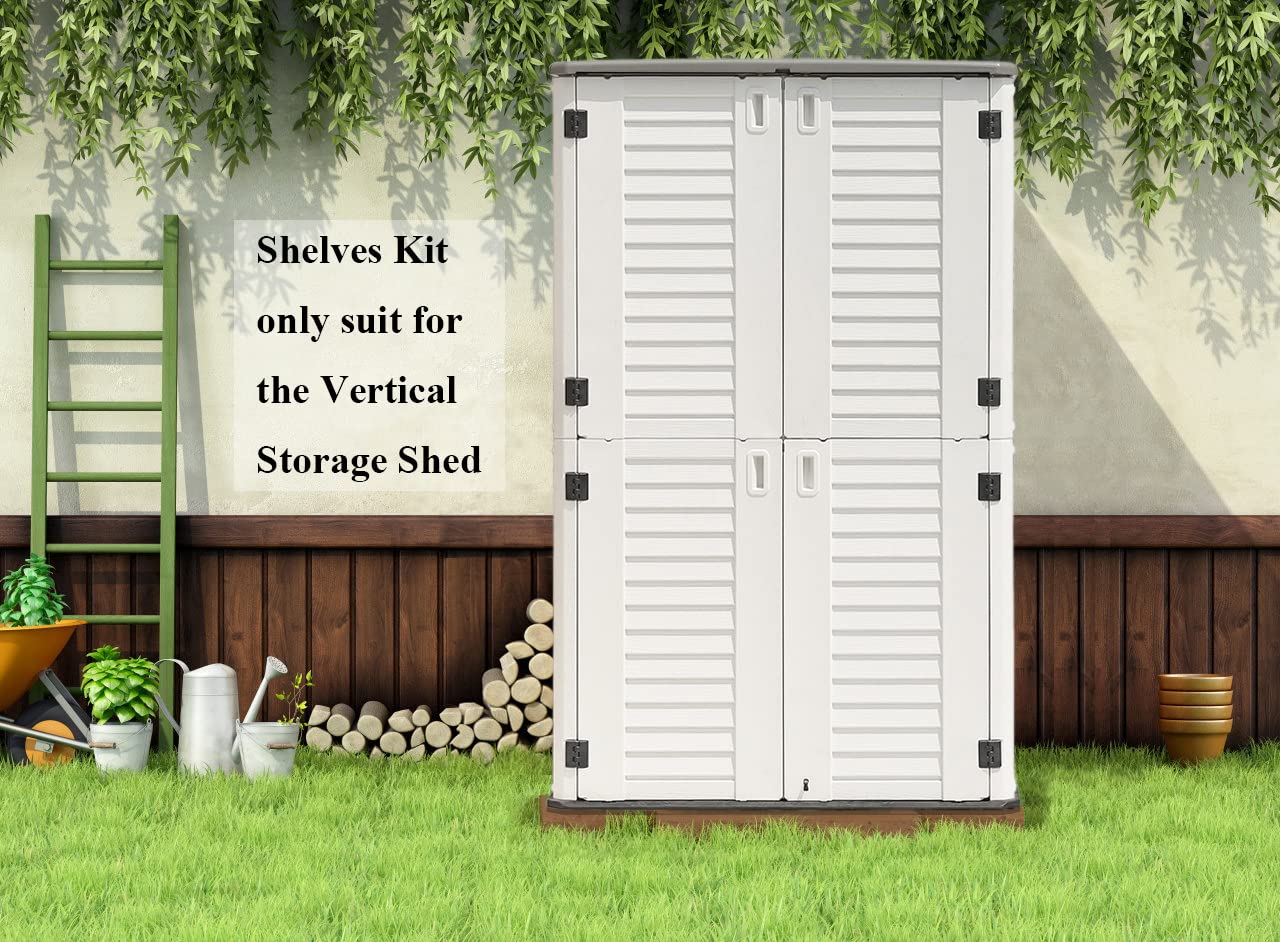 KINYING Metal Laminate Shelving Kit Vertical Storage Cabinet, with Screw and Nuts, 68” x 46” x 15”(Color: Black)