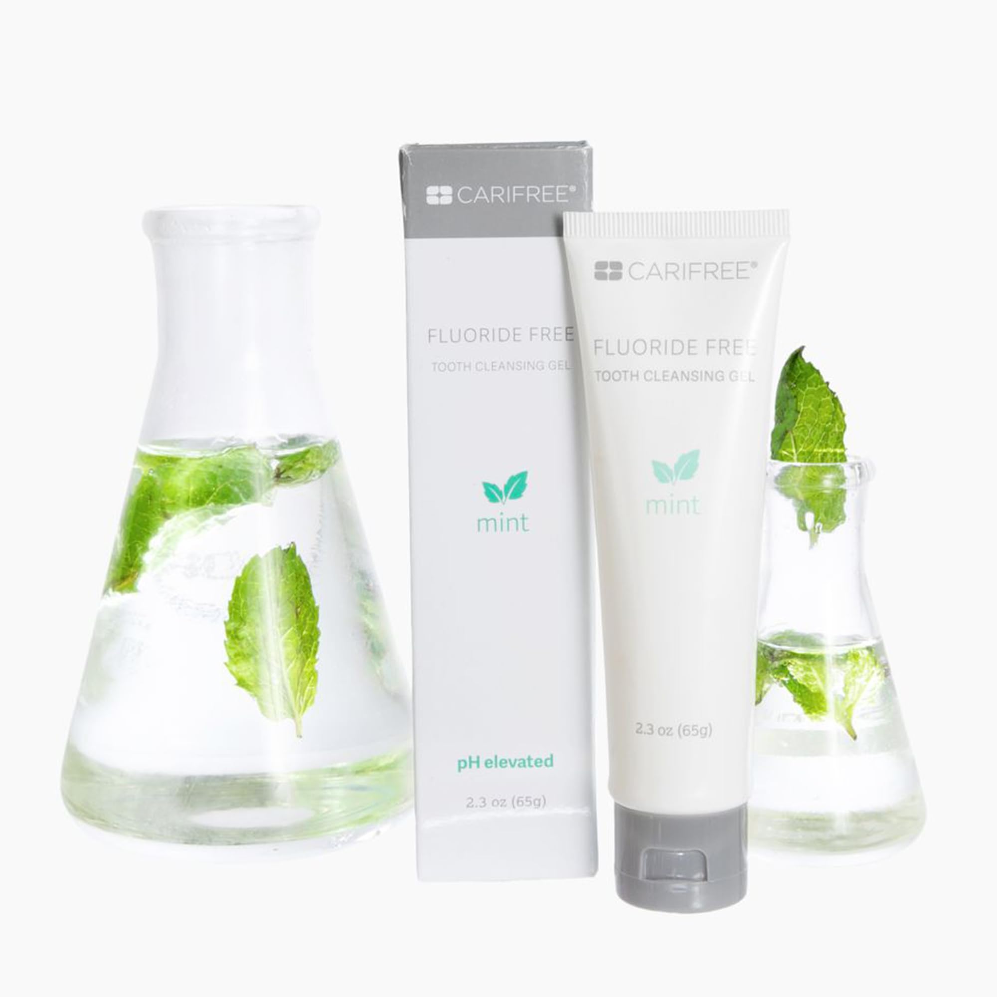 CariFree Fluoride Free Gel, Mint Flavored, Nano Hydroxyapatite Toothpaste, Neutralizes pH, Freshens Breath & Moistens Mouth, Dentist Recommended for Oral Care, 2.3 oz (Pack of 1)