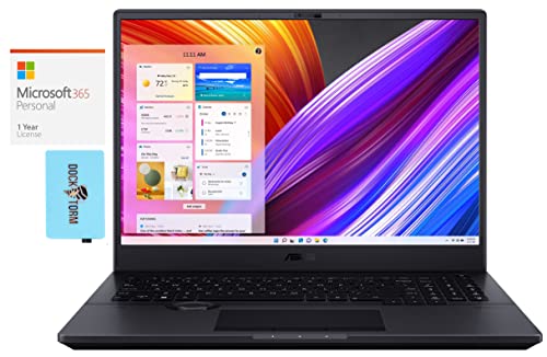 ASUS ProArt Studiobook H7600ZX Home & Business Laptop (Intel i7-12700H 14-Core, 64GB DDR5 4800MHz RAM, 2x4TB PCIe SSD RAID 1 (4TB), Win 11 Pro) with MS 365 Personal, Hub