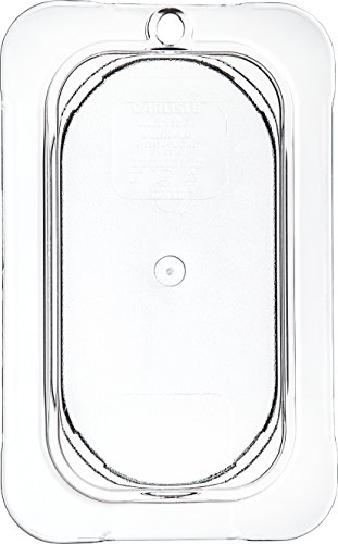 Carlisle FoodService Products Storplus 1/9 Size Universal Flat Food Pan Lid for Catering, Buffets, Restaurants, Polycarbonate, Clear