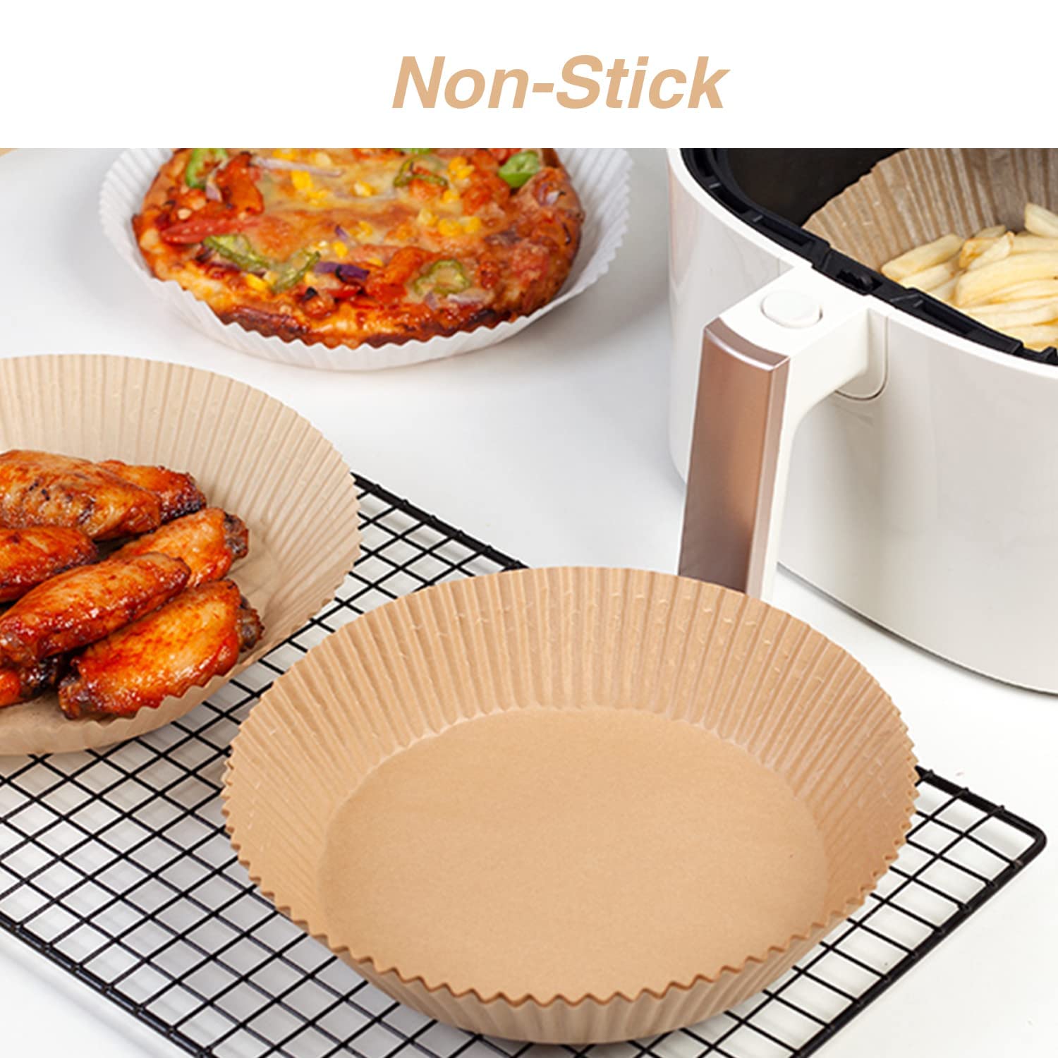 Air Fryer Paper Disposable Liner Parchment Liners Waterproof Oil-Proof Non-Stick Airfryer Baking Paper Microwave Oven