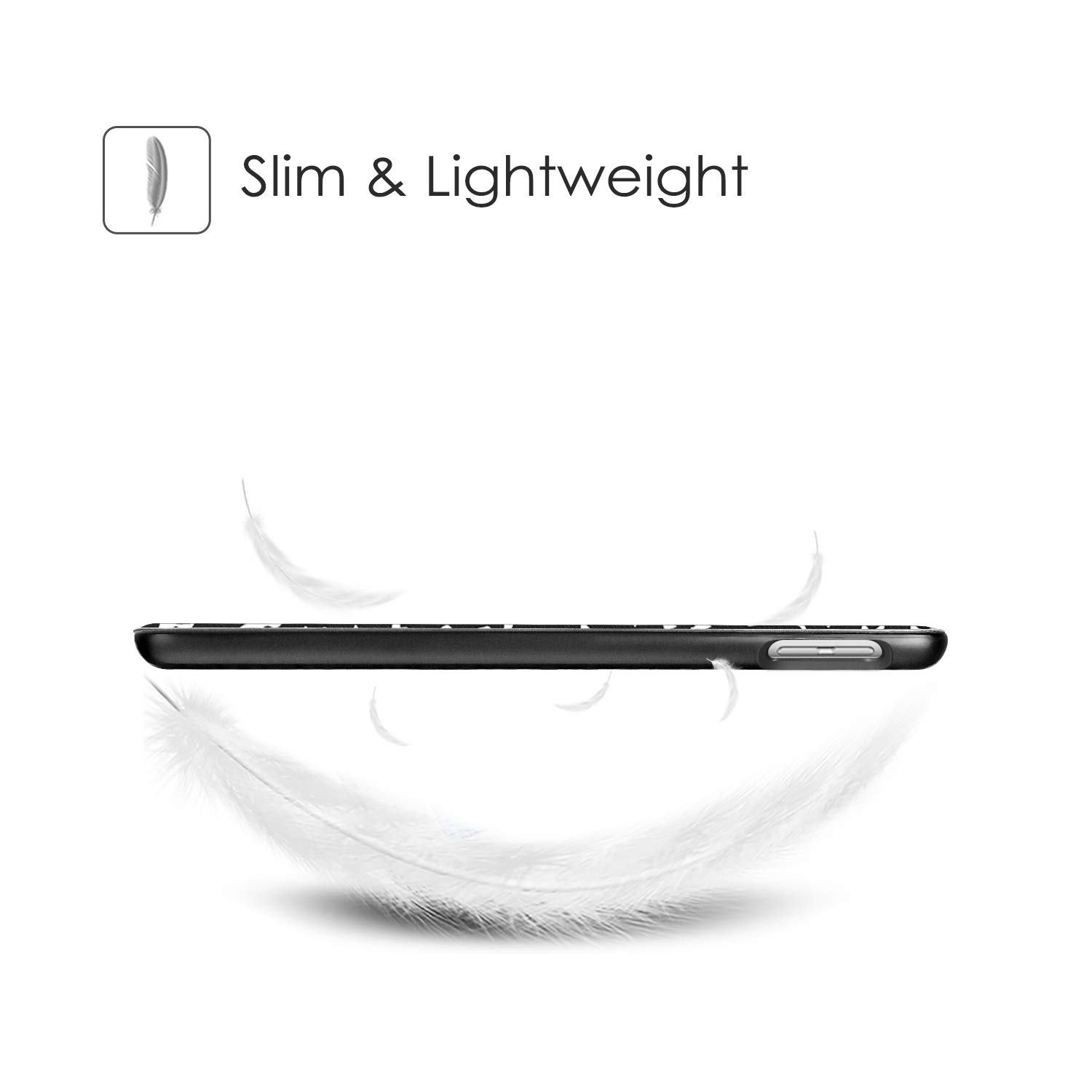 Fintie SlimShell Case for iPad Mini 5 2019 - Lightweight Smart Stand Protective Cover with Auto Sleep/Wake for iPad Mini 5th Generation 7.9" Model, Composition Book Black