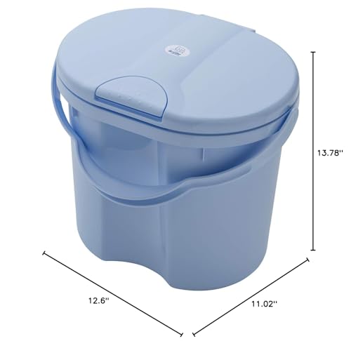 Rotho Babydesign TOP Nappy Pail, with Lid, 11l, 0+ Months, Sky Blue, 20002 0289