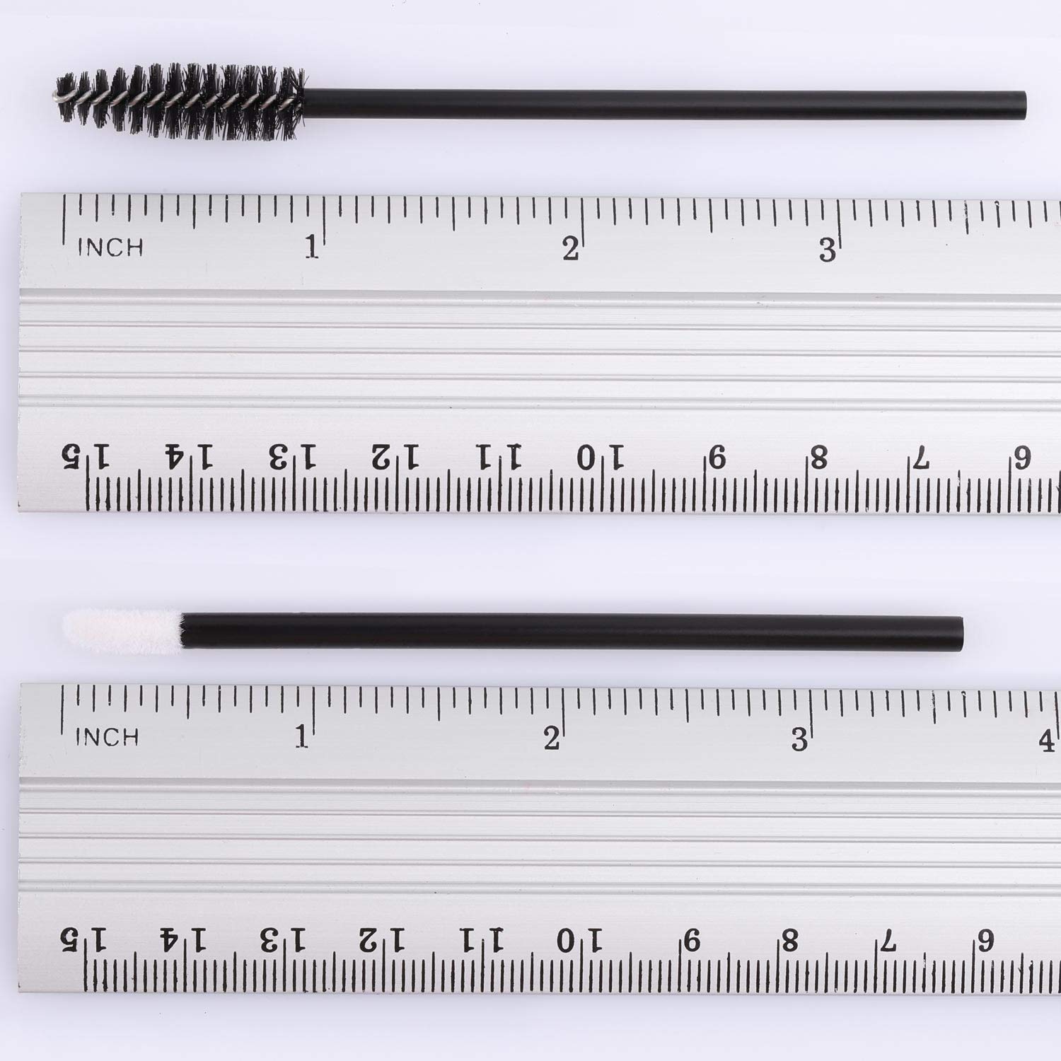 Tbestmax 200 Disposable Mascara Wand Spoolies and Lip Brushes, Lipstick Lipgloss Applicator for Eyebrow Eyelash Extension Makeup Kits Black