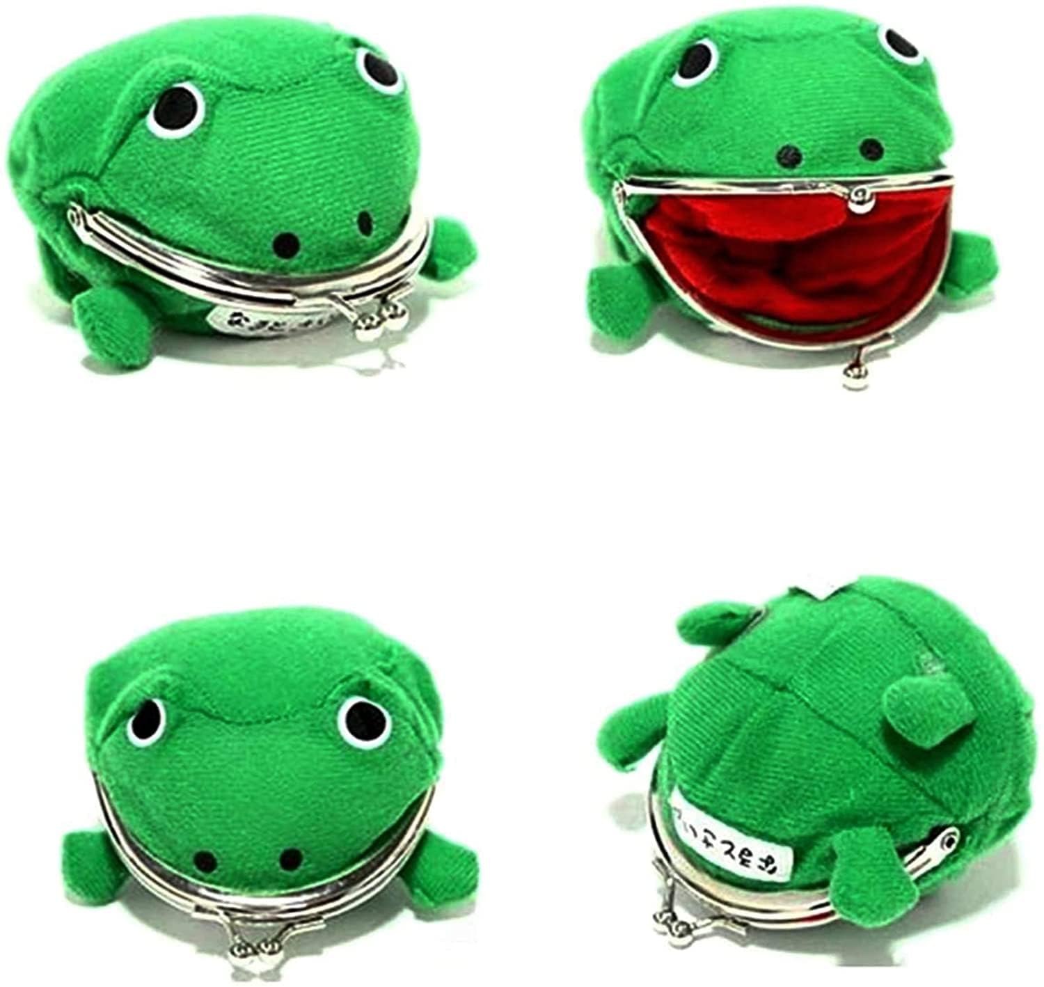 Bestmaple Frog Wallet Anime Cartoon Wallet Coin Purse Manga Flannel Wallet Cute Funny Plush Toy (Anime Frog)