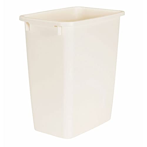 Rubbermaid 21 Quart Traditional Kitchen, Bathroom, and Office Rectangular Plastic Open Wastebasket Trash Can, Bisque (3 Pack)