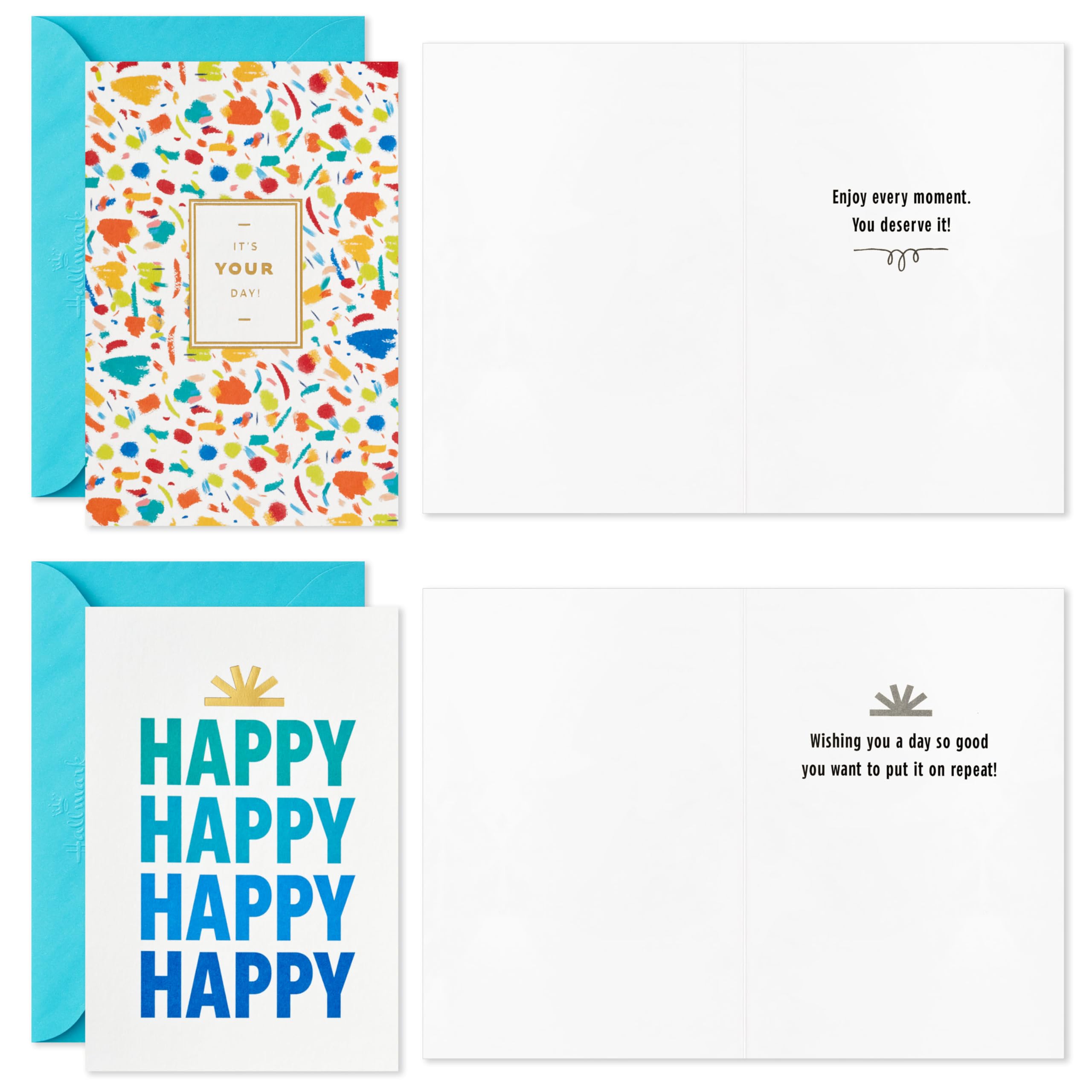 Hallmark Birthday Cards Assortment, 36 Cards with Envelopes (Party Time)