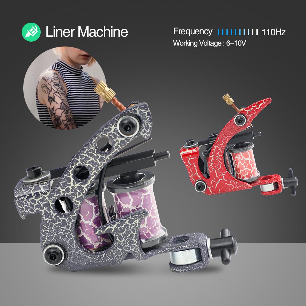 Solong Complete Tattoo Kit 4 Pro Machine Guns 54 Inks Power Supply Foot Pedal Needles Grips Tips Carry Case TK456-US