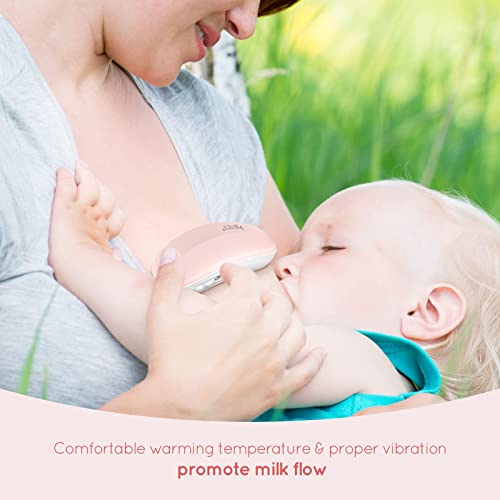 Breast Massager Breastfeeding, Lactation Massager with Heat, 6 Modes of Vibration Support for Improved Milk Flow, Clogged Ducts, Mastitis, Engorgement