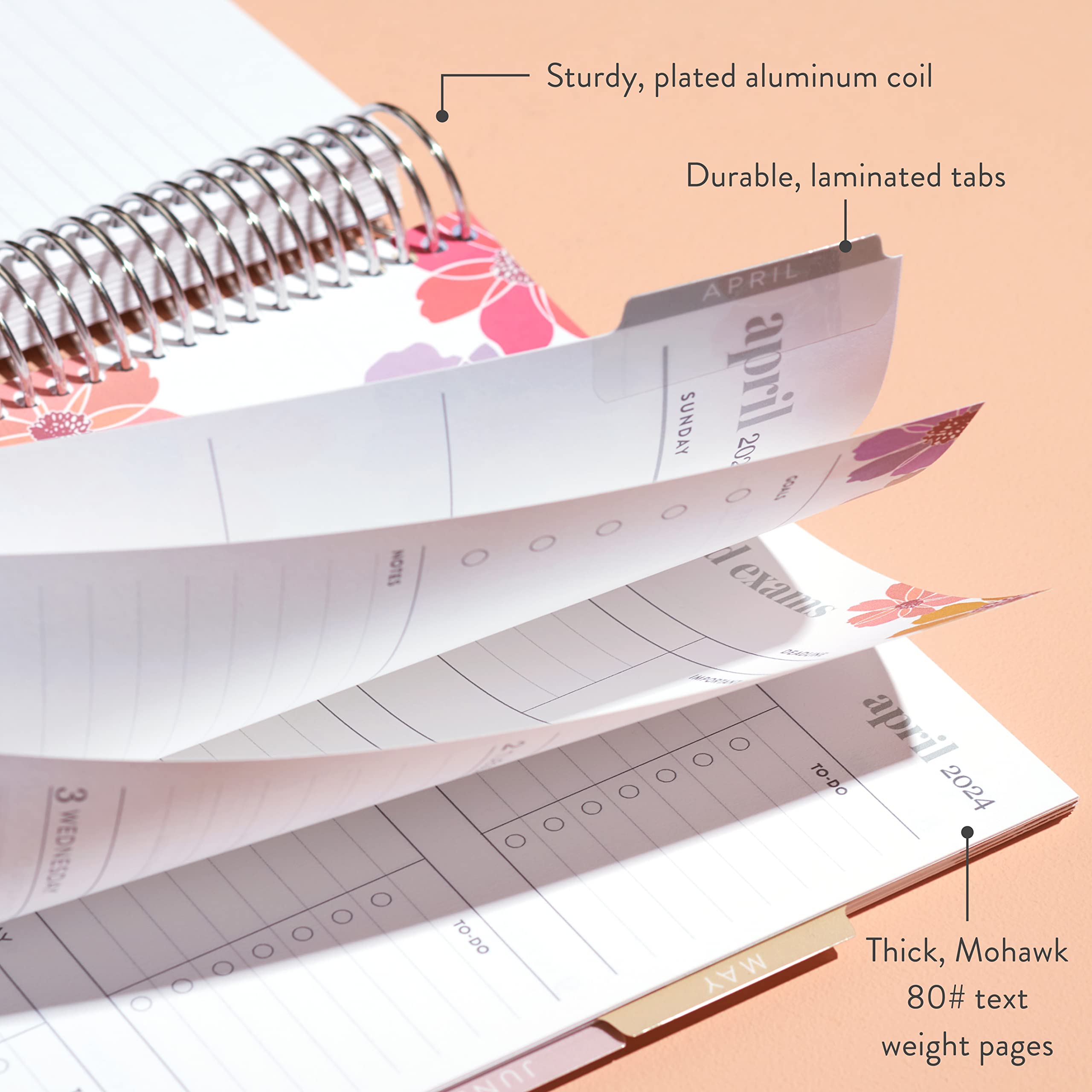 7" x 9" Academic 12 Month Planner Spiral Bound (July 2023 - June 2024) - Astrology Cover + Colorful Cosmos Theme. Pages for Class Schedule, Projects & Exams. 80 lb. Thick Paper - Erin Condren