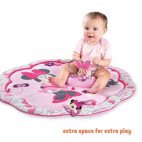 Bright Starts Disney Baby Minnie Mouse Garden Fun Activity Gym Play Mat with Melodies, Ages Newborn +
