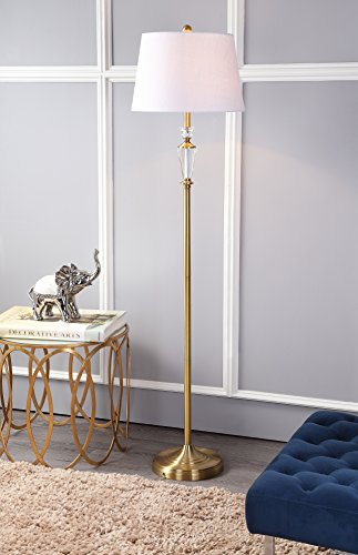 JONATHAN Y JYL2029A Harper 61" Crystal/Metal LED Floor Lamp Contemporary,Transitional,Traditional for Bedrooms, Living Room, Office, Reading, BrassGold/Clear