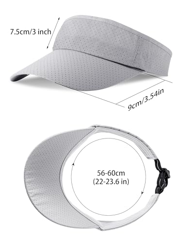 5 Pieces Sports Sun Visor Hats Mesh Visor Adjustable Sun Athletic Visor Cap for Men Women Daily Golf Running Outdoor Sports