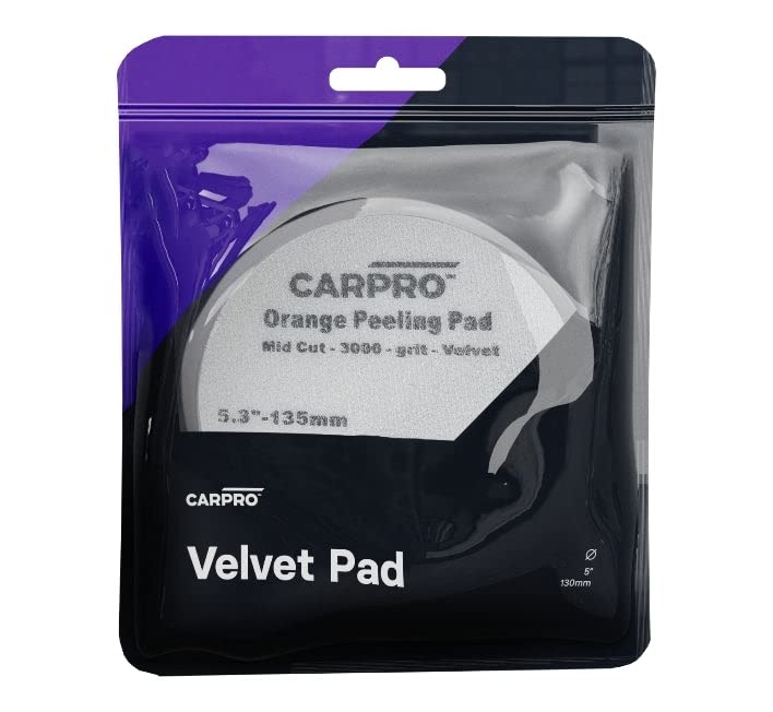CARPRO Velvet Orange Peel Removal Pad Upper Paint Layer Clear Coat – 5 1/4" (Pack of 2)