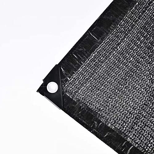 70% Shading Rate 10ft20ft Shade Cloth with Grommets, Black Sun Shade Mesh for Plant Cover, Greenhouse, Patio