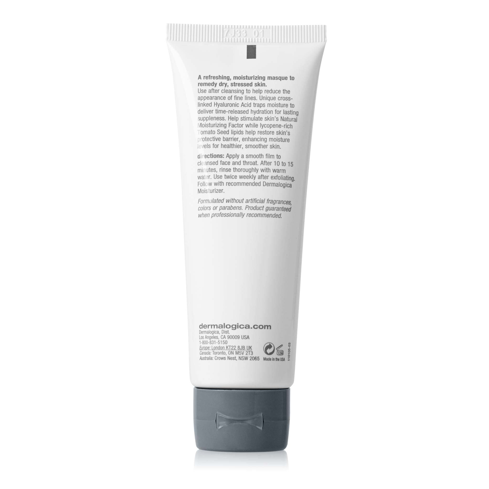 Dermalogica Skin Hydrating Masque Moisturizing Face Mask with Hyaluronic Acid - Minimizes Fine Lines and Restores Suppleness Through Increased Hydration, 2.5 Fl Oz