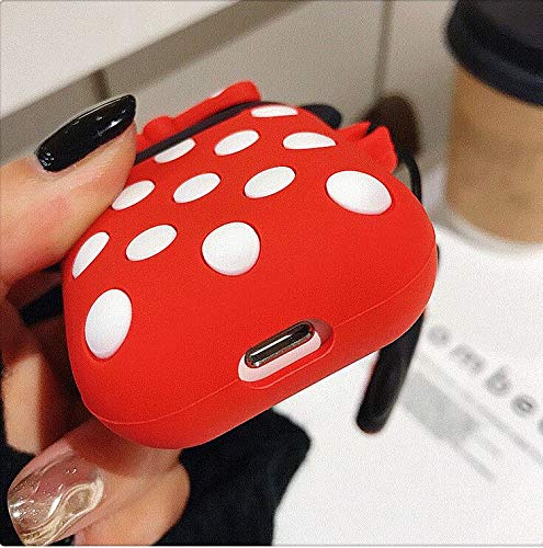 iFiLOVE Compatible with Airpods Case, Cute Cartoon Airpods Cover, Soft Silicone Shockproof Protective Case Cover Skin with Ring Buckle Holder for Apple Airpods 1 & 2 Charging Case(#2)
