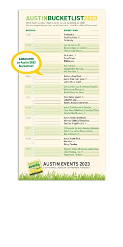 Austin Texas Events Wall Calendar 2023 - Over 250 Austin Event Dates and Activities Already On Your Calendar!