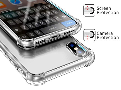 STORM BUY Phone Case Compatible for [ iPhone Xs Max ], Crystal Clear Hard Back Cover with 4 Corners Shockproof Protection Clear Case for iPhone Xs Max, 6.5 inches-CL