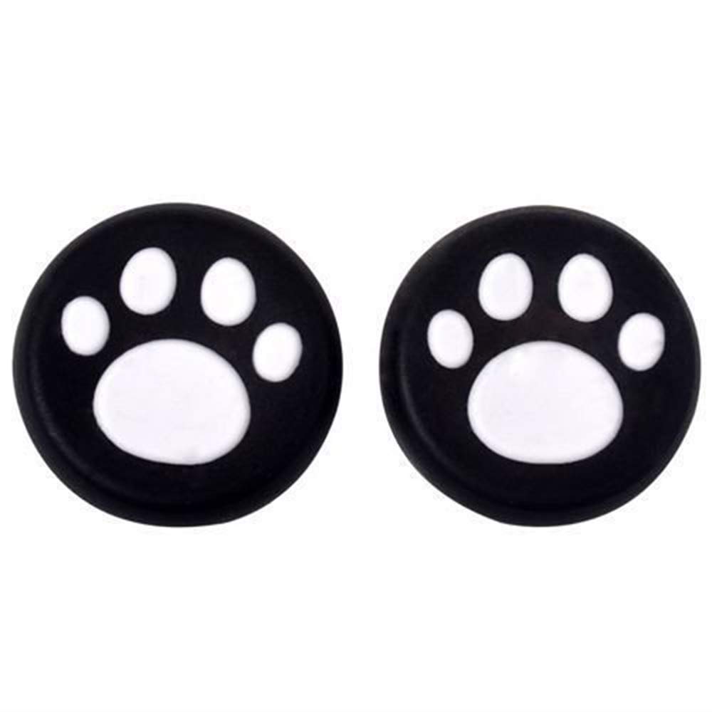 4 x Analog Silicone Thumbstick Joystick Grips Cap Cover Thumb Stick Caps Joy Stick Grips Cap Cover for PS5 / PS4 / PS3 / Xbox one/Xbox 360 / PS2 Controller (White Cat Dog Paw)