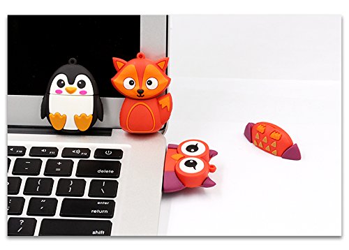 QICAIHU Novelty Big Eyes Owl Shape Design 64GB USB 3.0 Animal Flash Drive Cute Memory Stick Thumb Drive Data Storage Pendrive Cartoon Jump Drive Gift