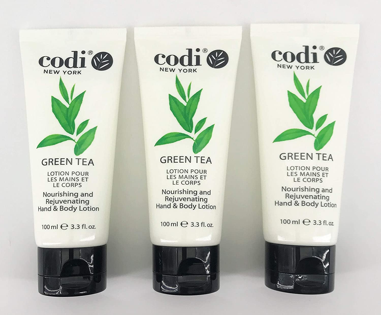 CODi Green Tea Lotion nourishing and rejuvenating HAND & BODY LOTION 3.3 oz - 3 TUBES