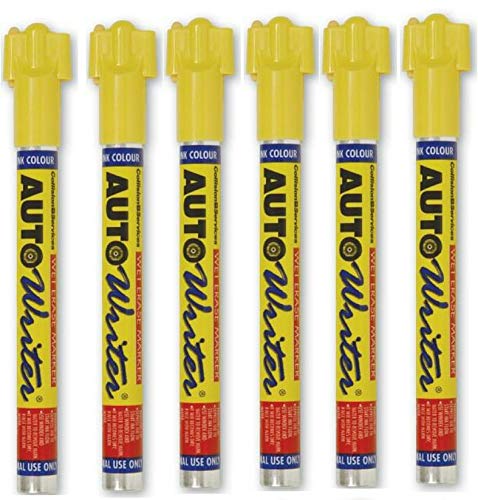 U.S. Chemical & Plastics AUTOWRITER Auto Writer PENS YELLOW (USC-37003) - 6 Pens