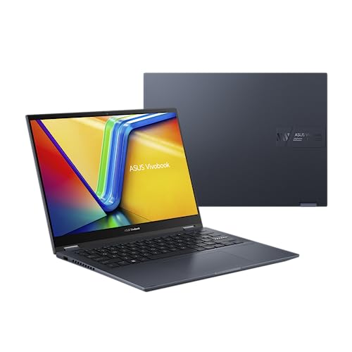 ASUS Vivobook S 14 Flip 2-in-1 14" FHD+ 16:10 Touchscreen (16GB RAM, 2TB SSD, AMD 6-Core Ryzen 5 5600H (Beats i7-1165G7), Active Pen) Business Laptop, Backlit, FP, FHD Webcam, Win 11 Pro, Quiet Blue