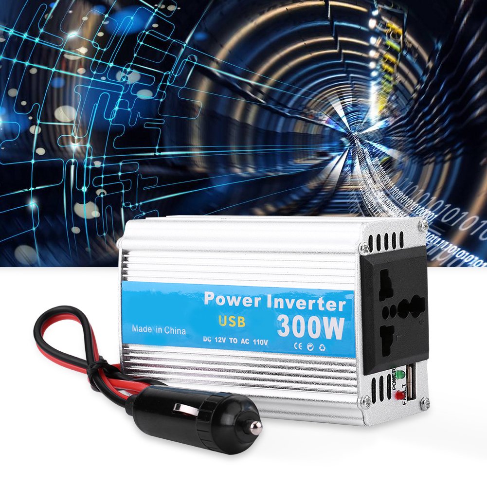300W DC 12V to AC 110V Car Power Inverter Converter USB Adapter