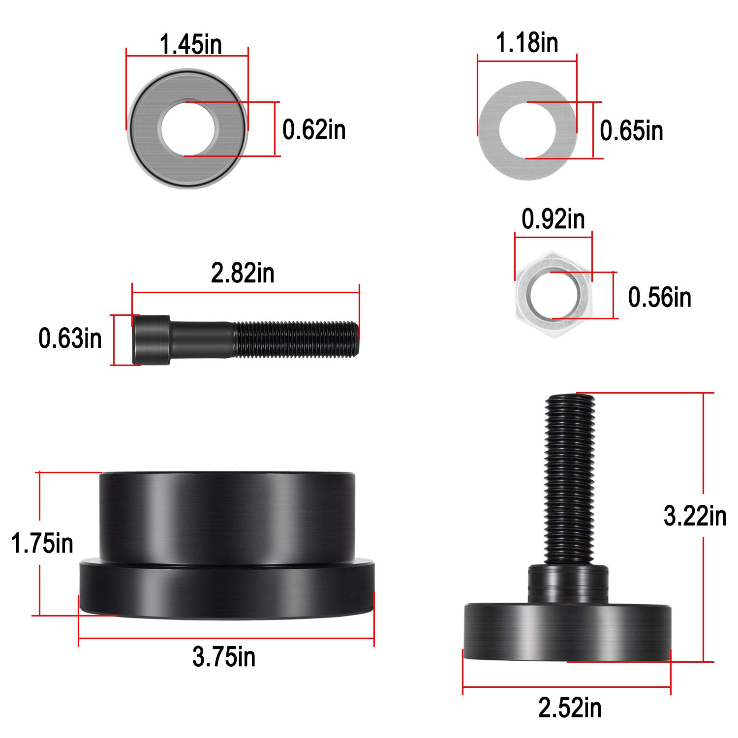 303-1259 Crankshaft Front Seal Installer Fits for Ford 6.4L Diesel and 303-770 Rear Main Seal Installer Tool Compatible with Ford 4.5L, 6.0L & 6.4L