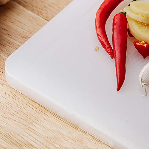 Super Leader Professional Plastic Cutting Board for Restaurants,Dishwasher Safe and BPA Free,1.27 x 17.8 x 0.4 Inch,White