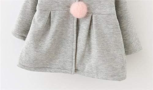 CoKate Infant Baby Girl Fall Winter Hooded Coat Sweet Rabbit Jackets Outerwear (Grey, 12-18 Months)