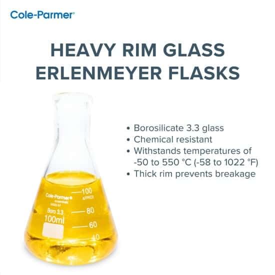 Cole-Parmer Laboratory Glass Erlenmeyer Flask, 5000 mL